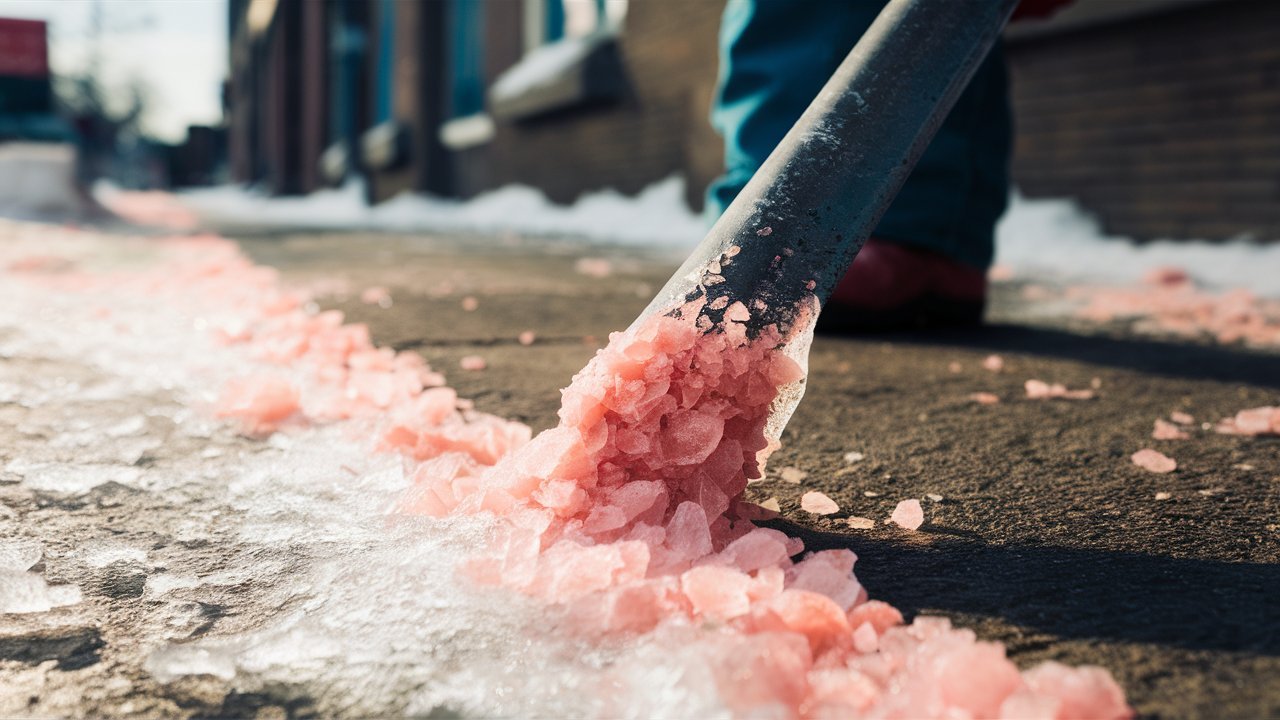 How Pink Salt Melts Ice? & Keeps Winter Streets Safe.